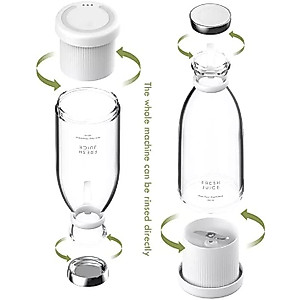 Blendnow Personal Size Blender, Portable Blender for Shakes and Smoothies, USB Rechargeable Blender, Travel Blender, Gift, Fresh Juice Blender with Stainless Steel 4 Blades, 350 ML (White)