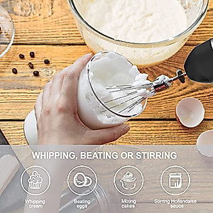 Jussiart Electric Immersion Hand Blender & Spiralizer/Vegetable Slicer 6-in-1 Food Prep Combo Kit, with 3 Spiralizing Blade Attachment for Zoodles, Grate, Ribbon, Spiral, Blend, Chop, and Puree