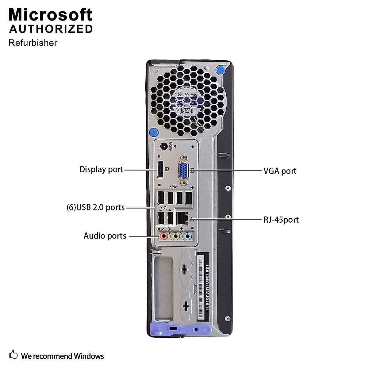 Lenovo ThinkCentre M90p Ultra Small Form PC Desktop Computer, Intel Dual Core i5 3.20 GHz, 8GB RAM, 500GB HDD, Windows 10 Pro, Keyboard & Mouse, DVD, WiFi (Renewed)