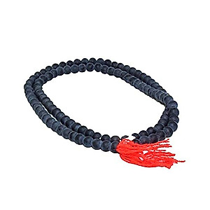Shaligram Mala Unique and Rare Collection 8mm for Both Purpose One can Wear or for Worshipping 108 Real Shaligram Stones Beads