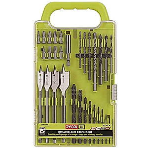 Ryobi A983102 31-Piece Black Oxide Drilling and Driving Bit Kit for Wood, Metal, Plastic, and Masonry
