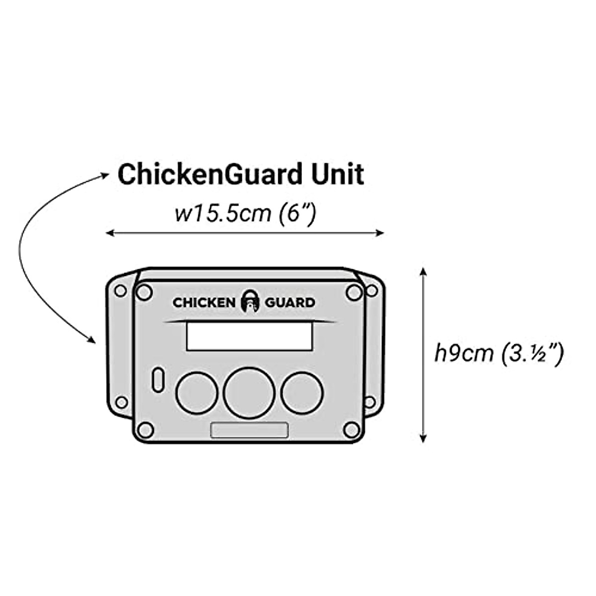 ChickenGuard Automatic Chicken Coop Door Openers, 3 Models, Timer/Light Sensor, Lift up to 4kg Pop Hole Door, Batteries (Premium)