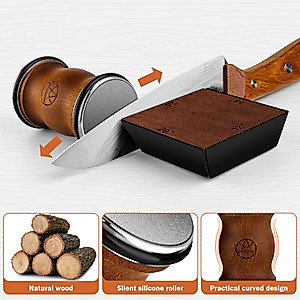 Rolling Knife Sharpener Tool Kit, Multi-Angle Magnetic Roller Sharpeners for Kitchen Knives, Diamond&Ceramic Knife Sharpening System Set, Offers 12&15&20&25 Degree Sharpening, Afilador De Cuchillos