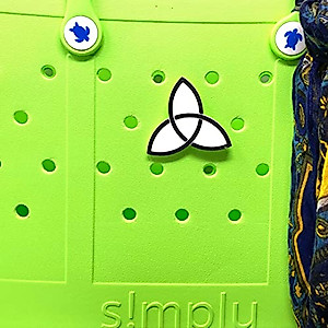 BOGLETS -Triquetra Charm Compatible with Bogg Bags, Simply Southern and Other Similar Tote Bags.