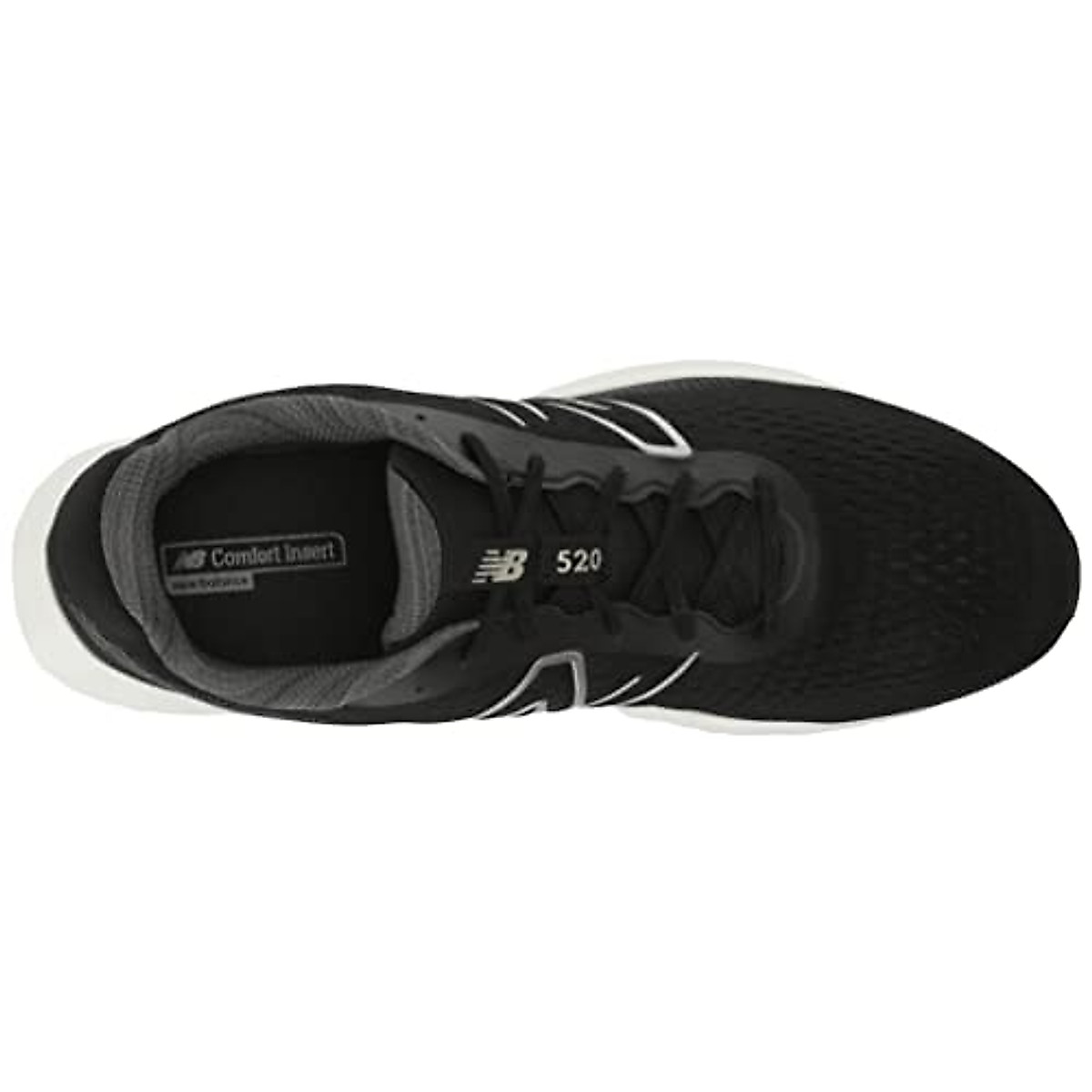 New Balance Men's 520 V8 Running Shoe, Black/White, 9 Wide