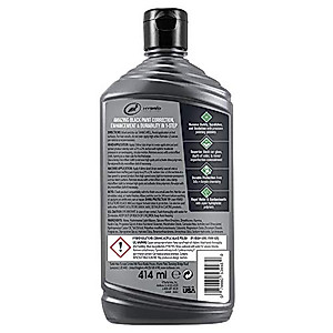Turtle Wax 53448 Hybrid Solutions Ceramic Acrylic Black Polish and Wax Formulated for Black Car Paint, Removes Surface Scratches and Swirl Marks, Provides Water Repellency, Protection and Shine, 14 oz