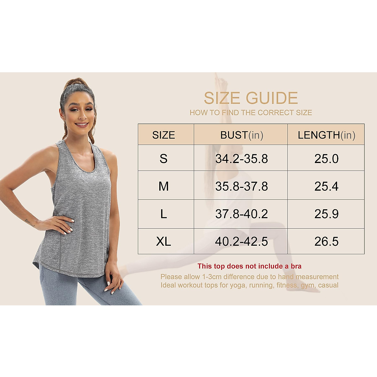 Aeuui Womens Workout Tops Open Back Racerback Tank Tops Sleeveless Yoga Athletic Running Shirts Gym Clothes for Women Fluorescent Yellow