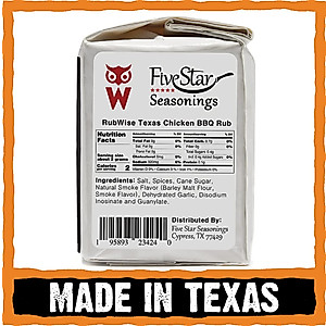 RubWise Texas Style BBQ Chicken Rub (1lb) | Premium Texan BBQ Rubs and Spices for Smoking and Grilling | Great for Chicken, Turkey, Duck, and Seafood |Poultry & Meat Seasoning Spice Dry Rub (No MSG)