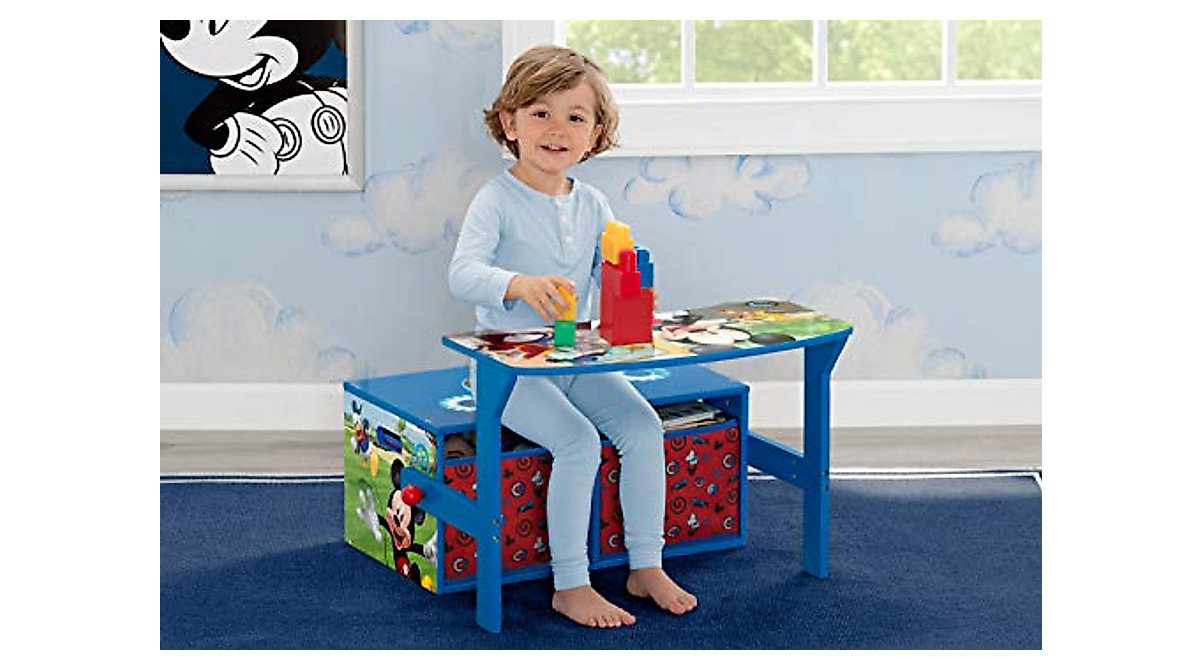 Disney Mickey Mouse Kids Convertible Bench | Safe & Versatile Furniture