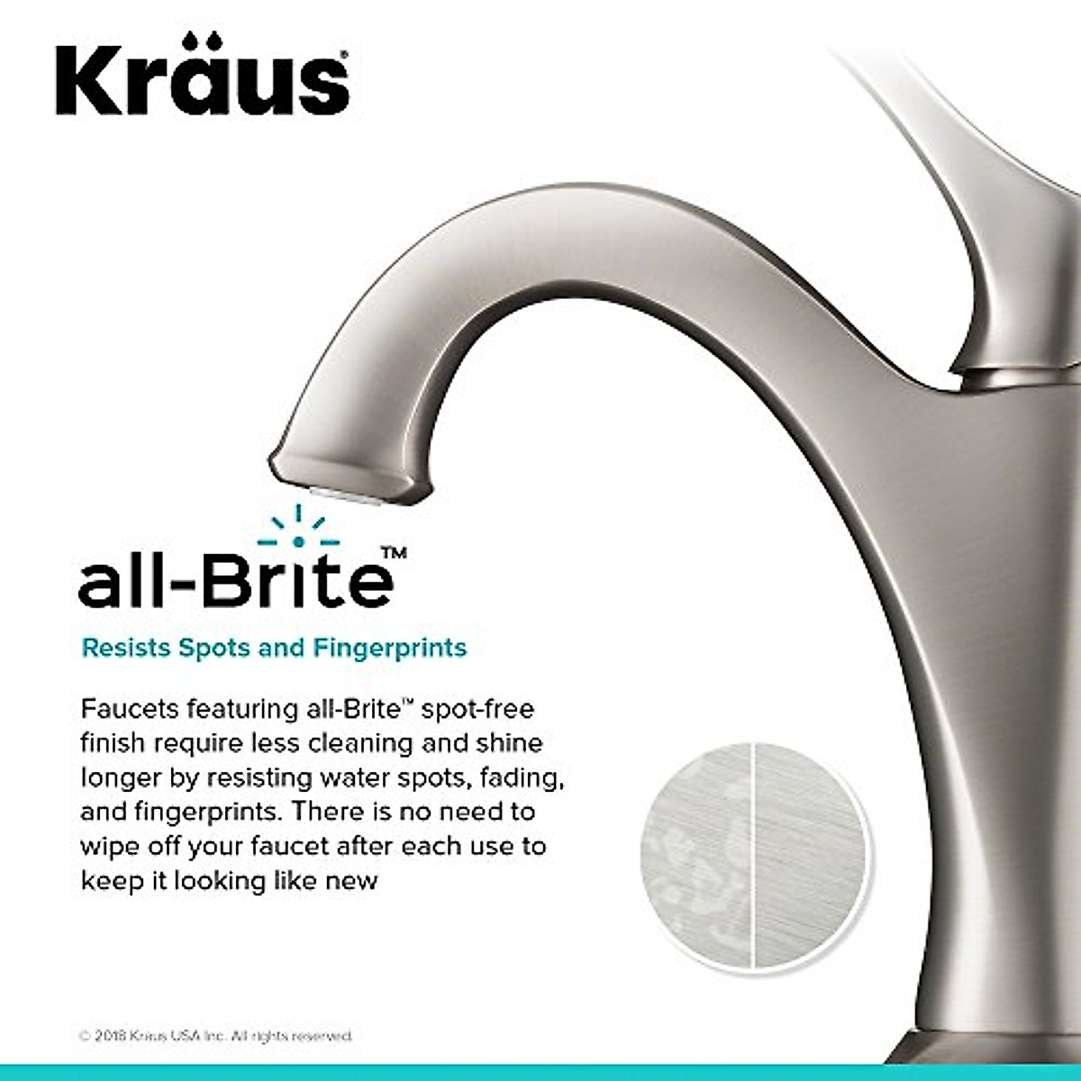 KRAUS KBF-1201SFS Arlo Single Handle Basin Bathroom Faucet with Lift Rod Drain and Deck Plate, Spot-Free All-Brite Stainless Steel