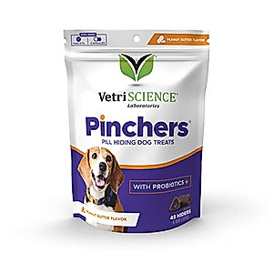 VETRISCIENCE Pinchers Pill Hiding Dog Treats with Probiotics - Wrap Pills, Capsules and Tablets - Makes Giving Medication Easy