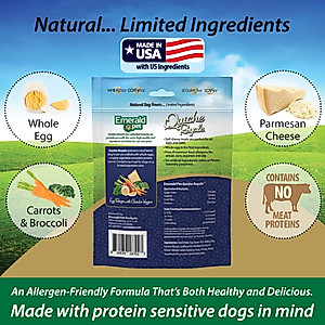 Emerald Pet Quiche Royale Premium Training Dog Treats — Healthy and Tasty Natural Dog Chews Made with Real Eggs — Limited Ingredient Dog Treats Made in The USA — Garden Veggie Treats, 6 oz