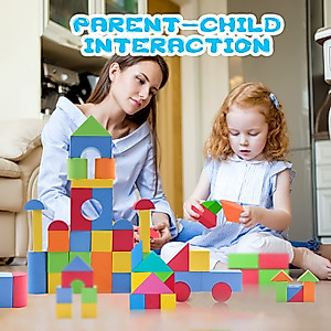 Grarg Foam Bath Blocks Toys for Toddlers 3-5,Non-Toxic & BPA Free Soft Stacking Baby Building Blocks Toys Gift for 3 4 5 Years Old Girls Boys Educational(38 PCS)