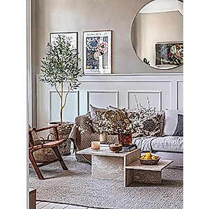 Phimos Artificial Olive Tree Tall Fake Potted Olive Silk Tree with Planter Large Faux Olive Branches and Fruits Artificial Tree for Modern Home Office Living Room Floor Decor Indoor (5.24FT)