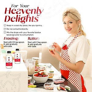 Dolce Flav Strawberry Extract 2 oz – Kosher, Sugar-Free, Concentrated Berry Flavor for Candy, Chocolates & Desserts, Includes Measured Dropper