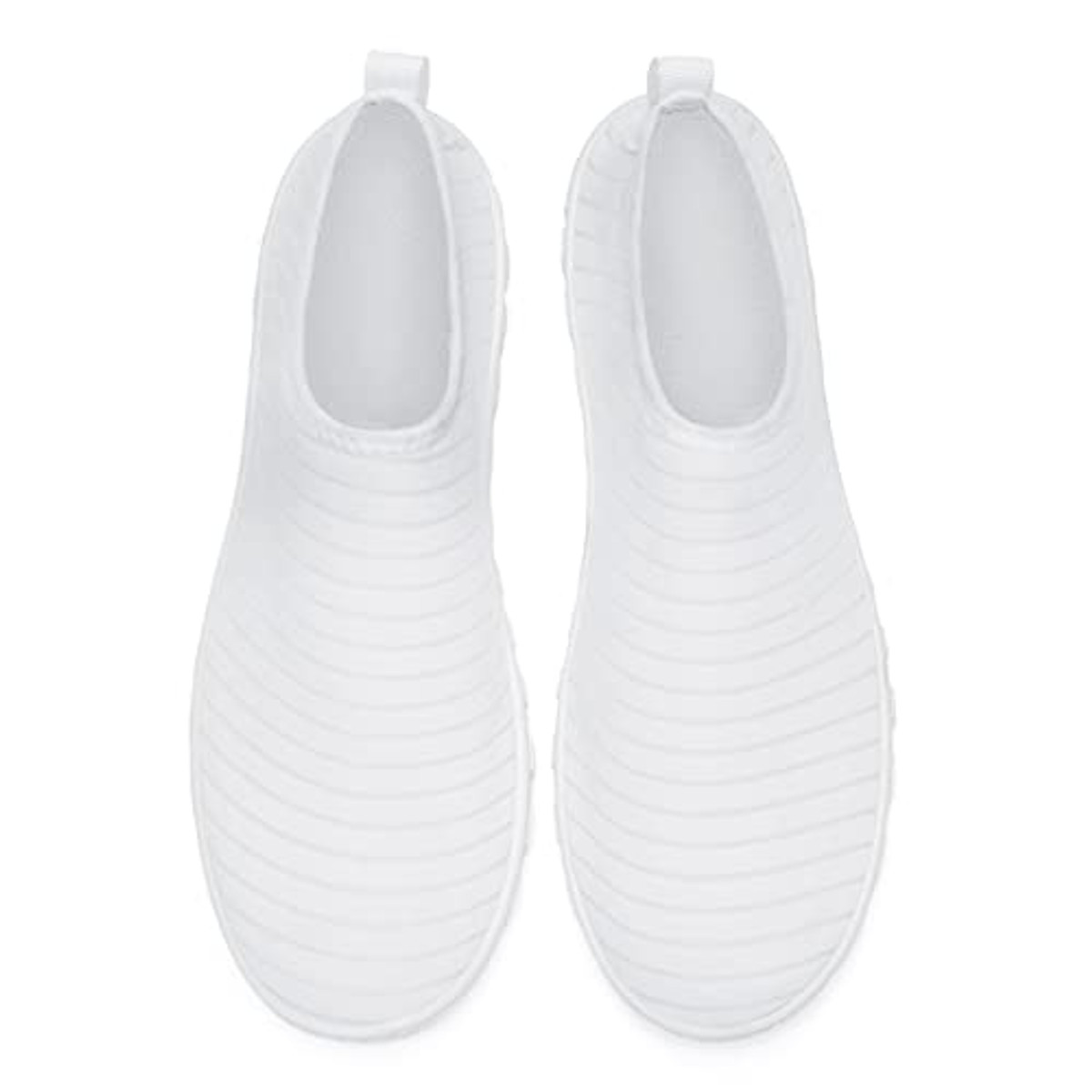 Racqua Men&Women Breathable Water Shoes Aqua Socks for Hiking Diving Surf Diving Sport Quick-Dry Pool Beach Swim Shoes White 7.5W/6.5M