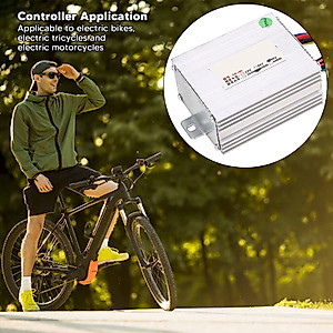 Alomejor Ebike Motor Speed Controller Kit, 48V 500W Electric Brushed Speed Controller with Throttle Pedal for Electric Motorcycles