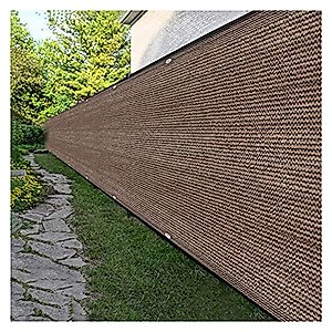 ALBN Fence Privacy Screen 90% Blockage Height 150cm/180cm Windscreen with Eyelet HDPE Heavy Duty Fence Mesh for Outdoor Yard Farm Use (Color : Brown, Size : 150x250cm)