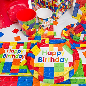 Bold & Bright Building Blocks Birthday Luncheon Napkins (Pack of 16) - Sturdy & Stylish Design - Perfect Party Essential for LEGO Lovers