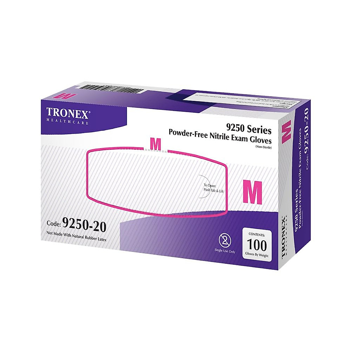 TRONEX XS - 2XL Nitrile Glove, Examination, Fingertip-Textured, Powder-Free, Blue (1000, X-Small)