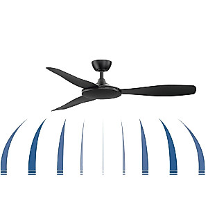 Fanimation GlideAire Indoor/Outdoor Ceiling Fan with Black Blades 52 inch - Black