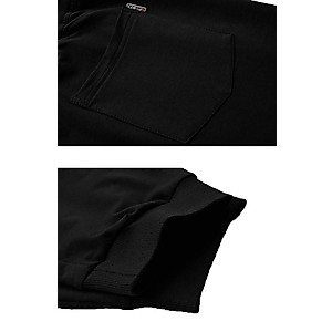 YSENTO Men's Cotton Casual 3/4 Jogger Running Capri Pants Below Knee Gym Workout Shorts Zipper Pockets Black 34