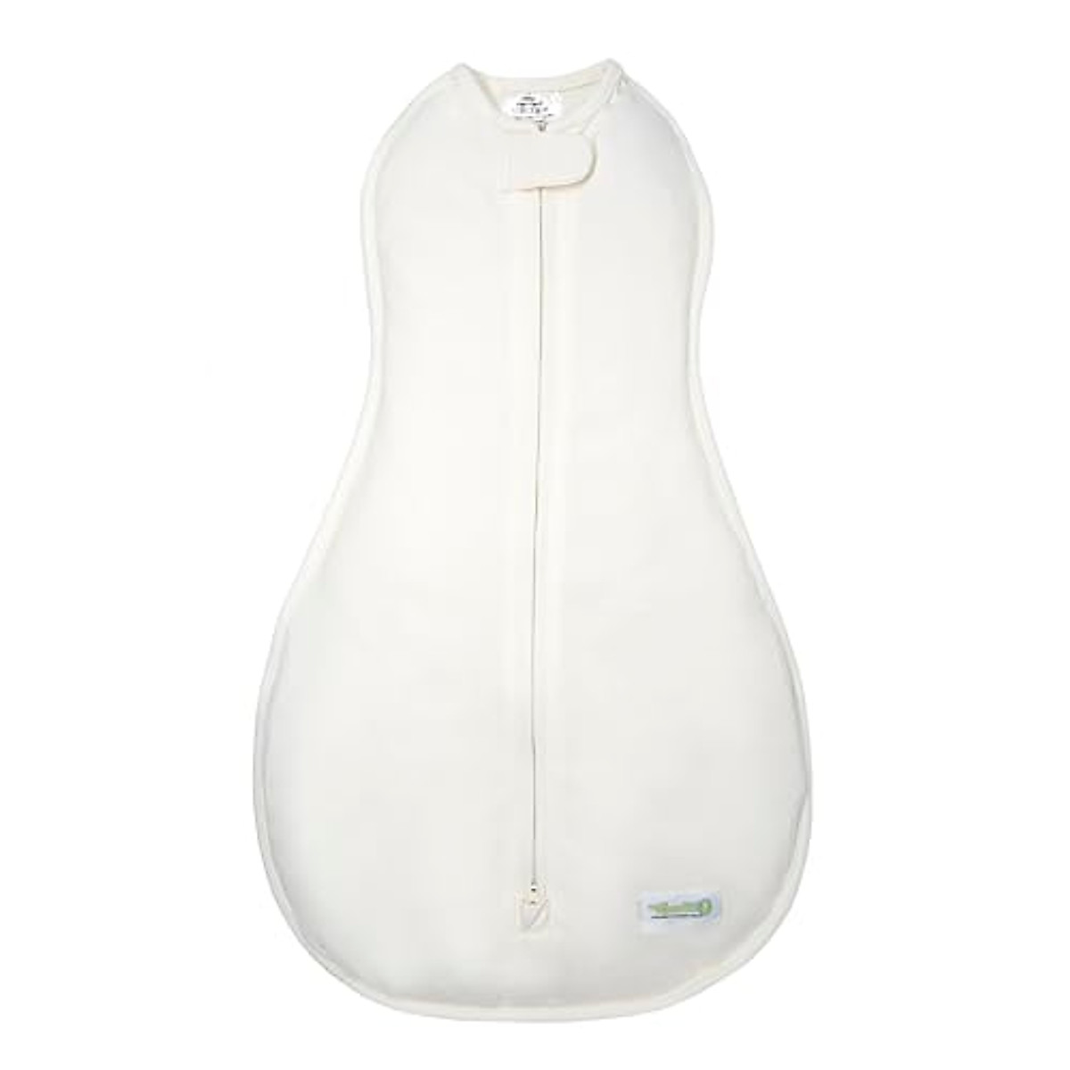 Woombie Original Baby Swaddling Blanket - Soothing, Cotton Baby Swaddle - Wearable Baby Blanket, Vanilla Cream, 14-19 lbs