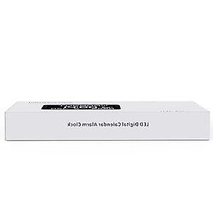 11.5” Digital Wall Clock with Date,Time,Week,Indoor Temperature,3 Alarms,5 Dimmer,2 USB Chargers,Battery Backup,Snooze,12/24H for Elderly,Parents,Impaired Vision,Dementia,Memory Loss,Office,Bedroom