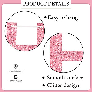 FALIZIFU Pink Happy Birthday Banner Birthday Sign Pink Happy Birthday Decorations for Men Women Birthday Party Supplies Wall Door Banner Flag