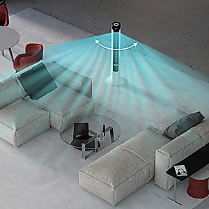 MEPTY Tower Fan with Remote, 36'' Oscillating Bladeless Fan, Quiet Cooling Fan with 15H Timer,3 Speeds,3 Modes,Standing Floor Fan, Tower Fan for Bedroom Office Living Room