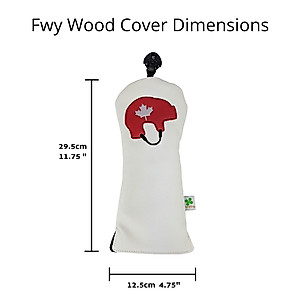 Foretra - Limited Edition Hockey Helmet Design - Fairway Wood Head Cover - Tour Quality Golf Club Cover - Style and Customize Your Golf Bag
