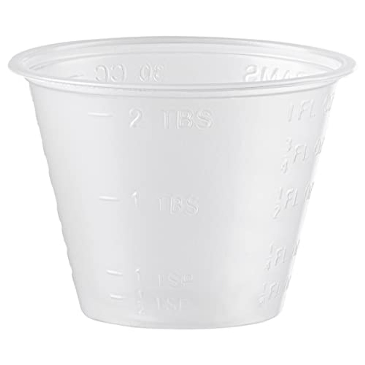 [100 Count - 1 oz.] Plastic Disposable Medicine Measuring Cup for Liquid Medicine, Epoxy, & Pills