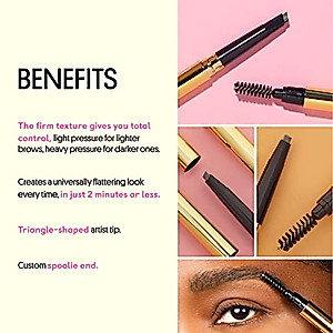 Winky Lux Uni Brow Universal Eyebrow Pencil, Brow Pencil and Eyebrow Makeup for All Brow Shades, Blonde Eyebrow Pencil and Black Eyebrow Pencil, Eyebrow Color