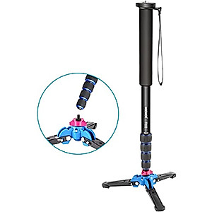 Neewer Extendable Camera Monopod with Removable Foldable Tripod Support Base:Aluminum Alloy,20-66 inches/52-168 Centimeters for Canon Nikon Sony DSLR Cameras,Payload up to 11 pounds/5 kilograms