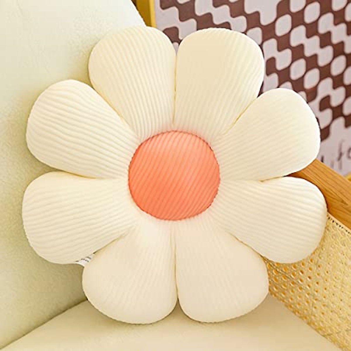 YesMora Flower Pillow Flower Floor Pillow Flower Shaped Pillow Flower Decorative Pillows Daisy Floor Pillow Flower Cushions
