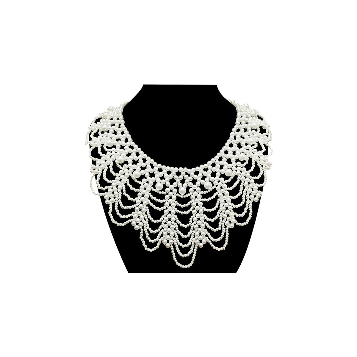 RBG Dissent Collar Necklace for Women Detachable Pearl Beaded Blouse Fake Collar Choker Necklace,Ruth Bader Feminist Collar Necklace