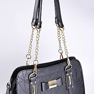 VanEnjoy 2PCS Microfiber Leather Purse Chain Handles Replacement for Shoulder Bag Handbag - 23.6x0.71(LxW) (Expresso-Gold Metal)