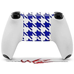 WraptorSkinz Skin Wrap compatible with Sony PS5 DualSense Controller Houndstooth Royal Blue (CONTROLLER NOT INCLUDED)