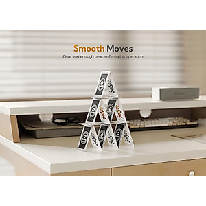 Claiks Standing Desk with Drawers, Electric Adjustable Standing Desk Adjustable Height, Sit Stand Up Desk with Storage Shelves & Wheels, 48 Inch White