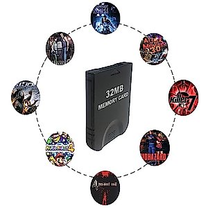 Hyamass 32MB(507 Blocks) High Speed Gamecube Storage Save Game Memory Card Compatible for Nintendo Gamecube & Wii Console Accessory Kits - Black