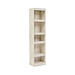 Signature Design by Ashley Bellaby Farmhouse Pier with 3 Adjustable Shelves, Whitewash