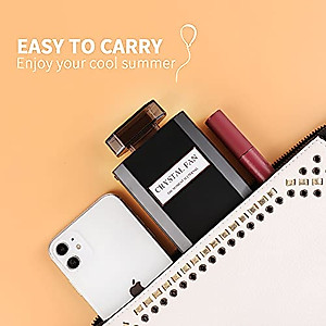 seOSTO Mini Portable Fan Rechargeable,Battery Powered Fan,Handheld Fan With 3 Speeds Electric Fan For Girls Woman Office School Working Home