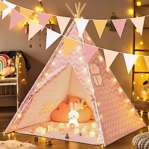 32Ft Groovy Party Decorations Yellow Pink White Pennant Banner Fabric Triangle Flag Bunting Garland Streamers for Daisy Groovy Boho Retro Hippie Wedding Birthday Baby Shower Spring Party Supplies