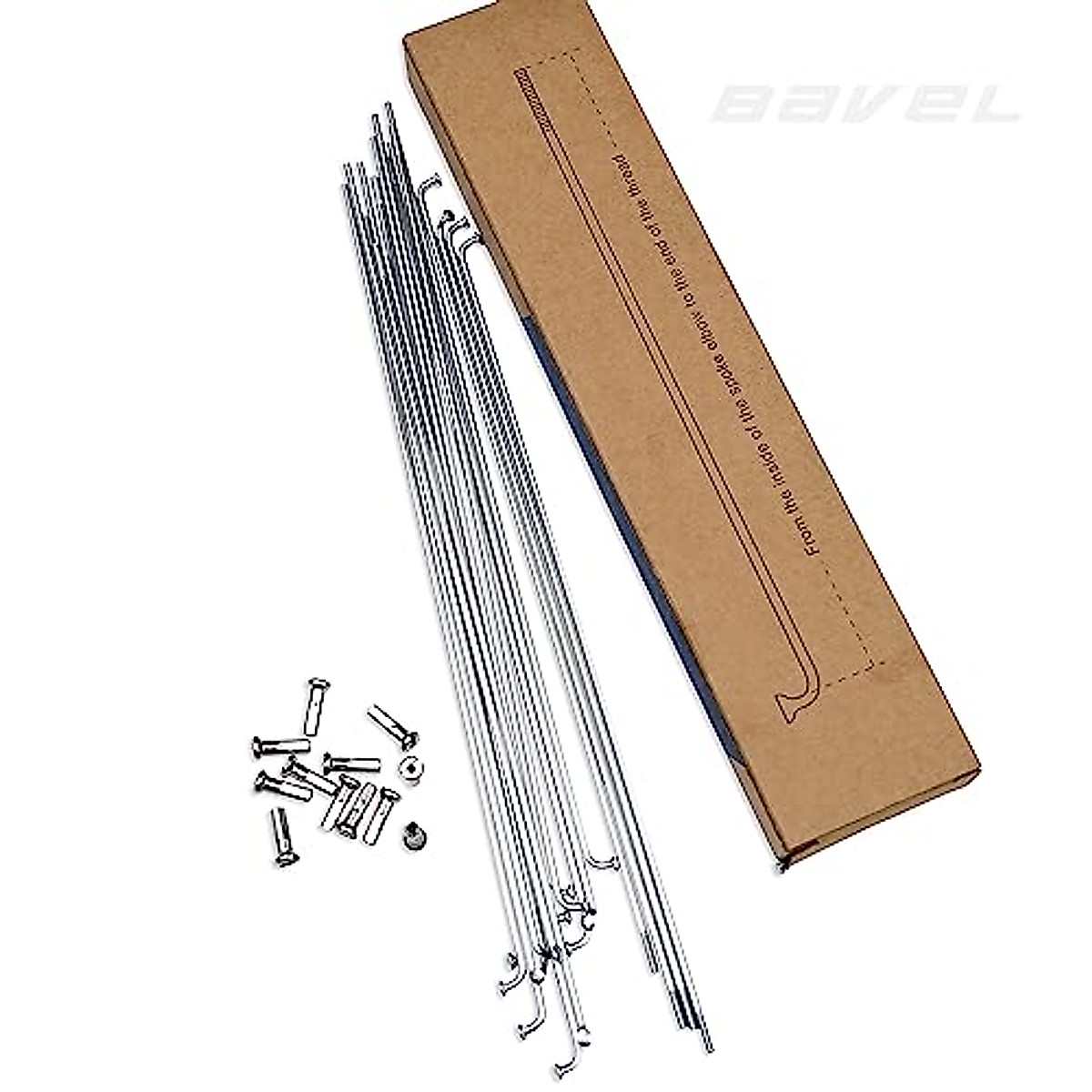 BaveL 36pcs Steel Spokes Mountain Bike Spokes MTB 272mm W/Nipples (Silver, 272)