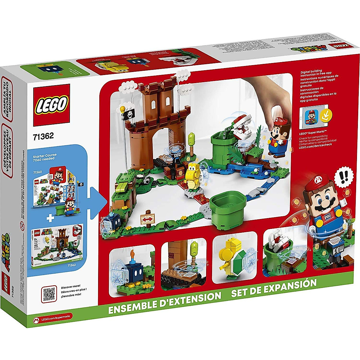 LEGO Super Mario Guarded Fortress Expansion Set 71362 Building Kit; Collectible Playset to Combine with The Super Mario Adventures with Mario Starter Course (71360) Set (468 Pieces)