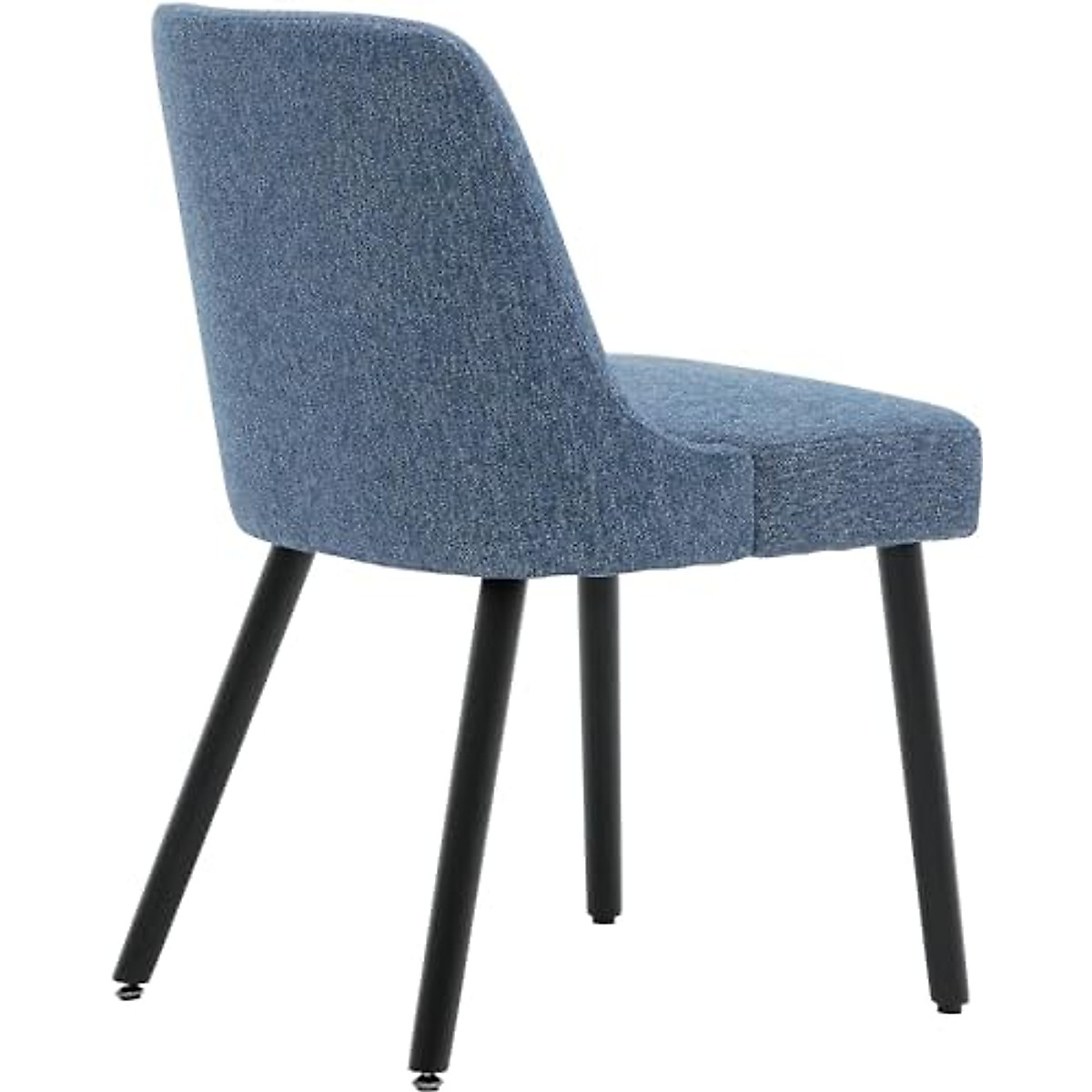 MINCETA Dining Chair,Morden Wood Leg Upholstered Kitchen Chair Set of 2,Performance Fabric in Navy