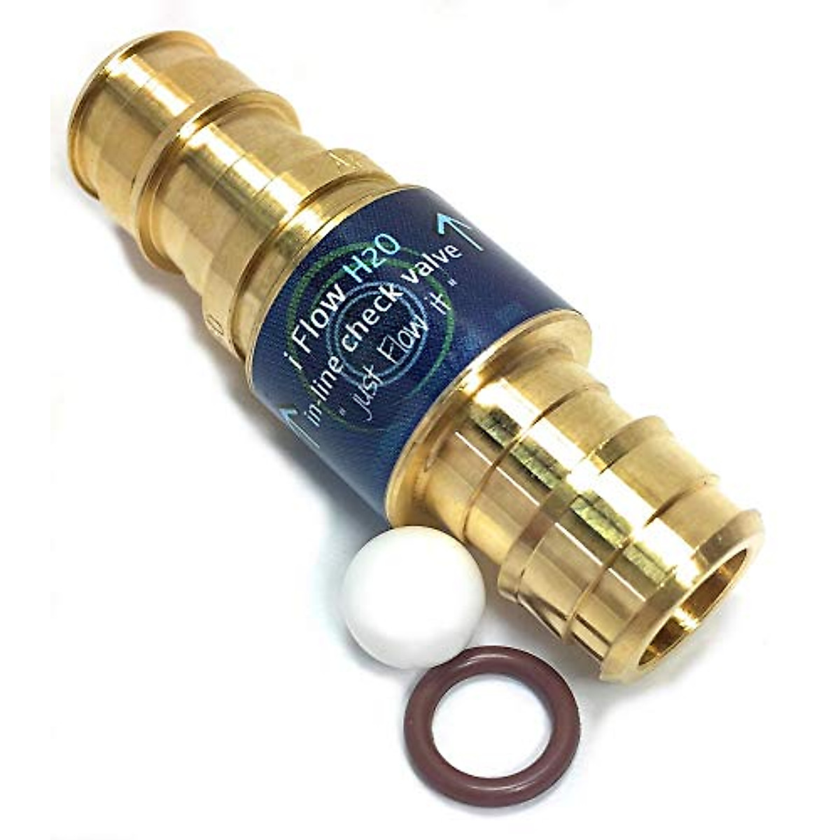 Check Valve 1/2" Brass Barbed, Fits 1/2" (ID) Vinyl Braided Tubing,Premium Quality,Potable H2O,Micro Brew,Fish Aquarium FLTR Pumps,Boat Marine,Hydroponics,RV,Hydronic, Wirsbo/ProPex Tubing