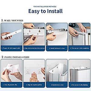 Rash Can Compost Bin 2.4 Gallon Small Hanging Kitchen Trash Can for Cabinet Door, Counter Top or Under Sink,Mountable Foldable Garbage Can Suitable for Bathroom,Living Room,Bedroom,Kitchen,Office,Car