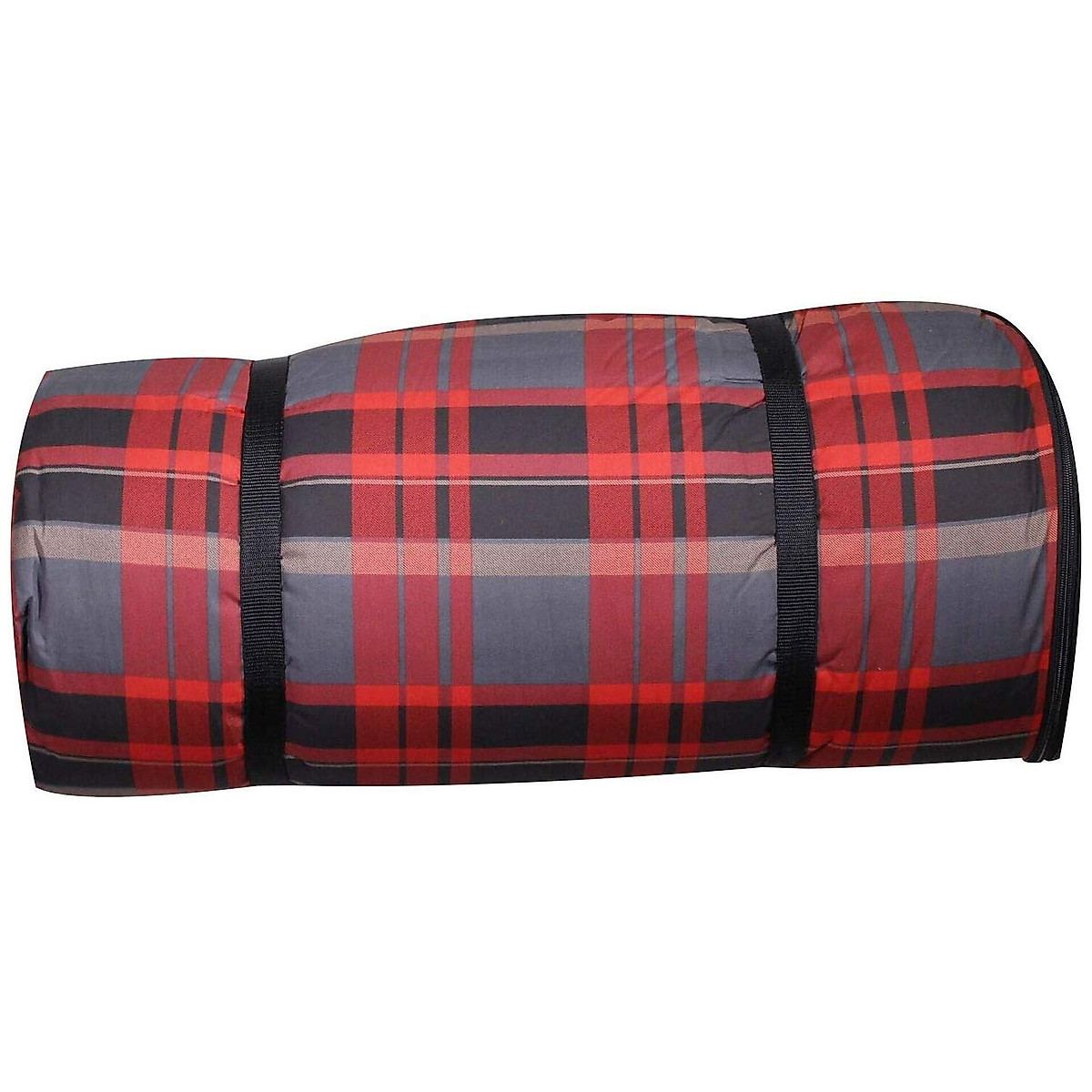 Disc-O-Bed Children's Duvalay Luxury Duvet & Topper Memory Foam Sleeping Pad w/Washable Cover, Camping Accessory for Kid-O-Bunk Cot, Lumberjack Plaid