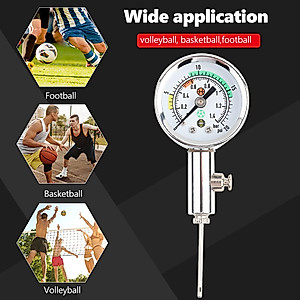 Air Pressure Gauge, Football Balls, Sports air Pressure Gauge, Pressure Gauge, Basketball, air Pressure, Football Pump, Pressure Gauge, Ball for All Ball valves